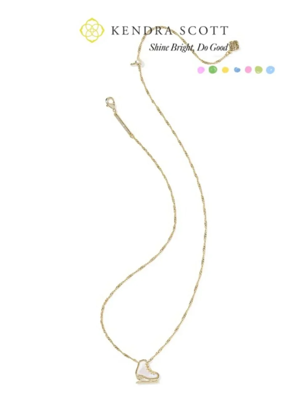 Kendra Scott | Jewelry | Ice Skate Gold Short Pendant Necklace | Poshmark